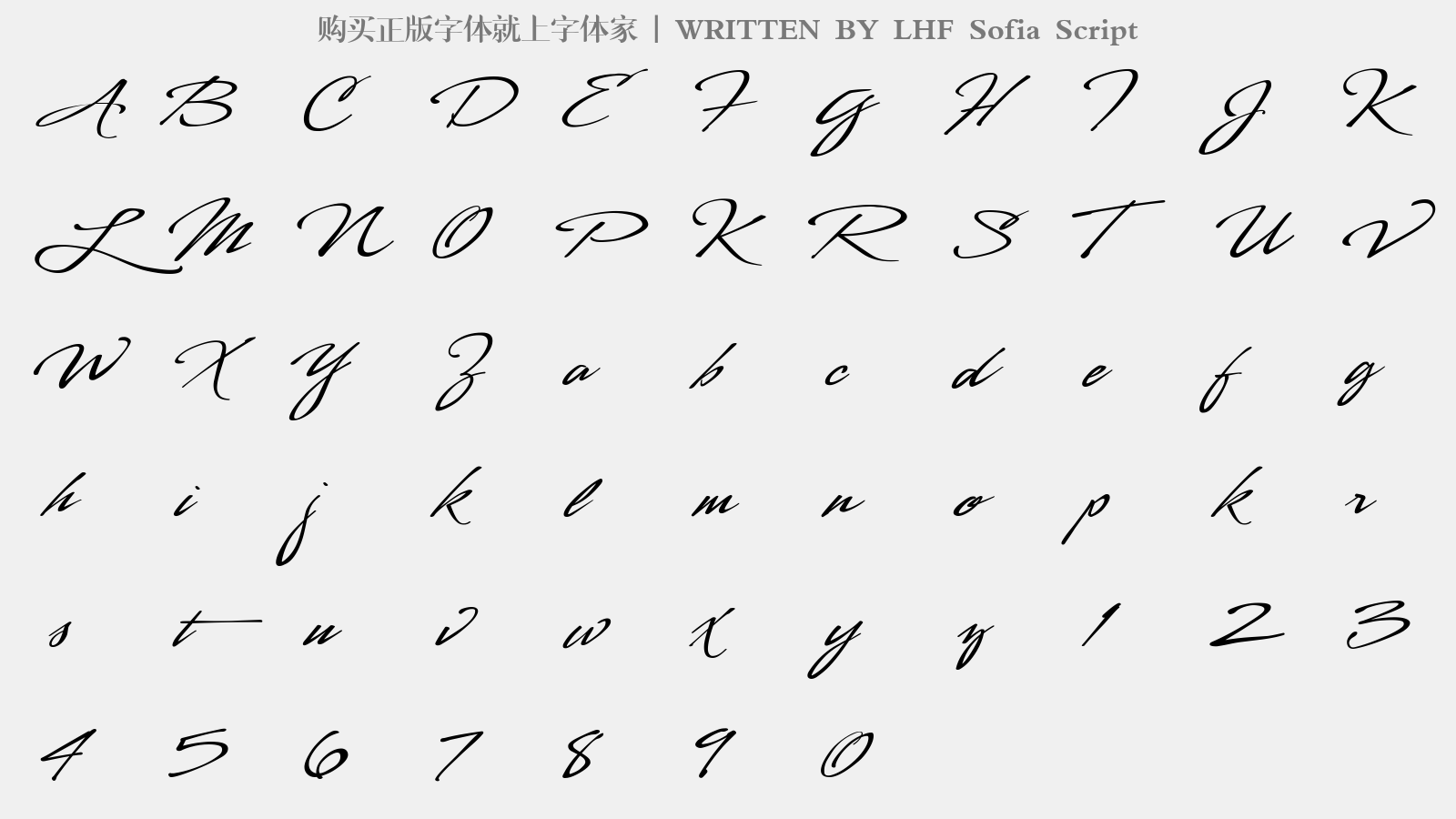 LHF Sofia Script免费字体下载 - 英文字体免费下载尽在字体家