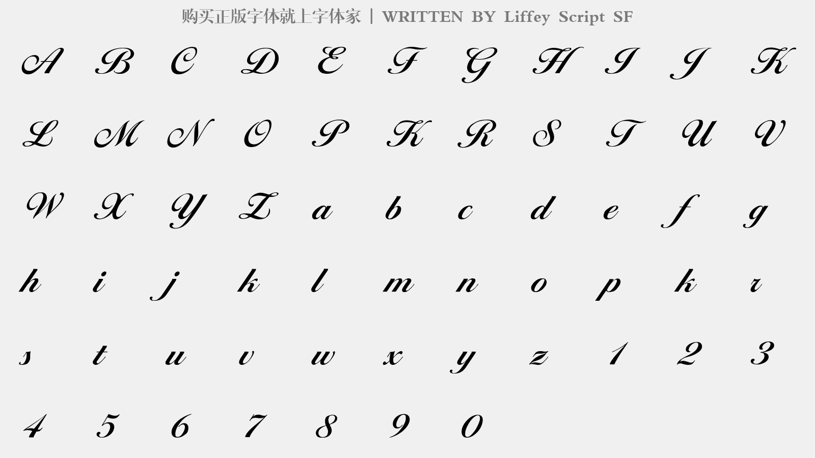 Liffey Script SF免费字体下载 - 英文字体免费下载尽在字体家