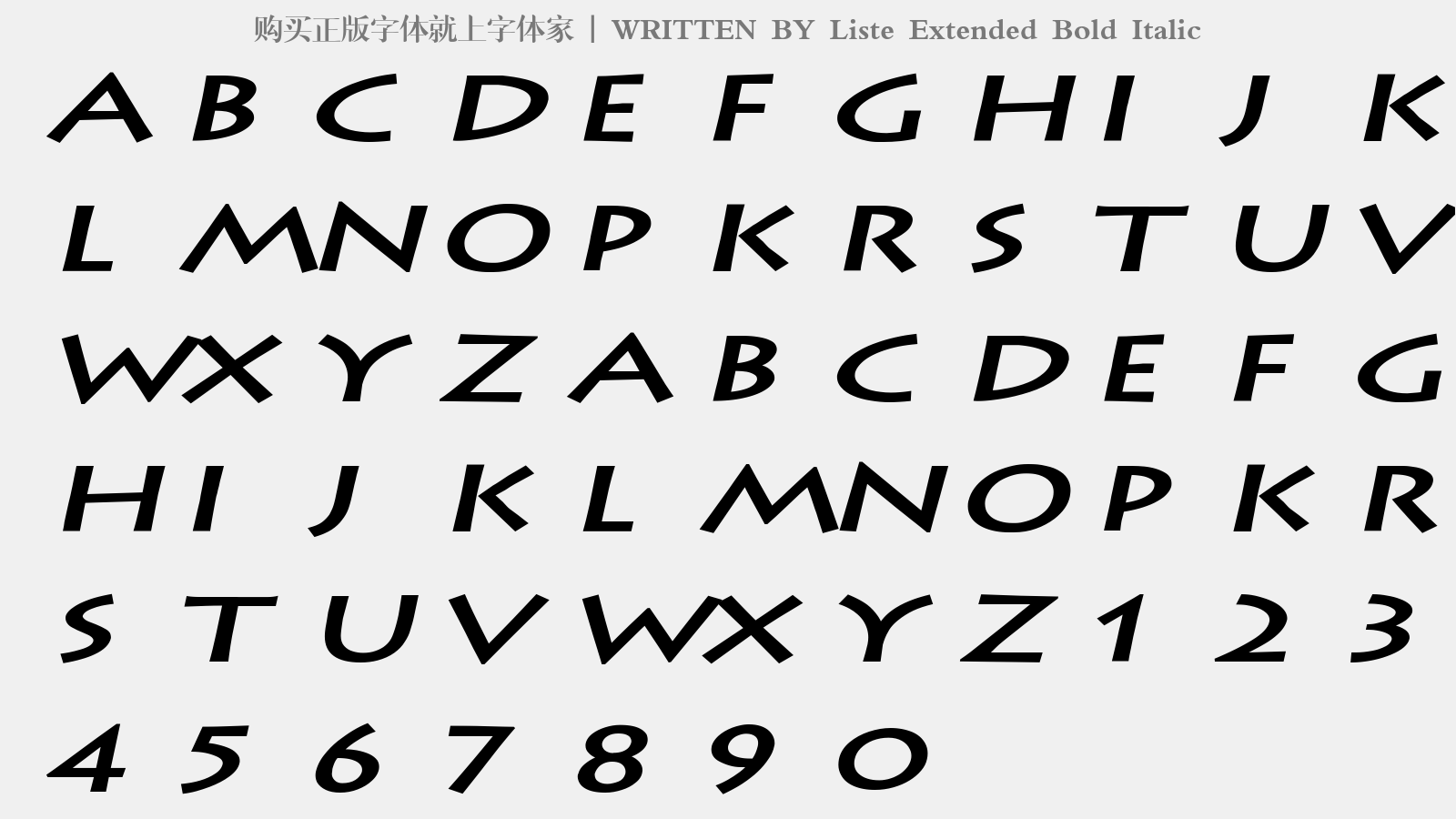 Liste Extended Bold Italic免费字体下载 - 英文字体免费下载尽在字体家