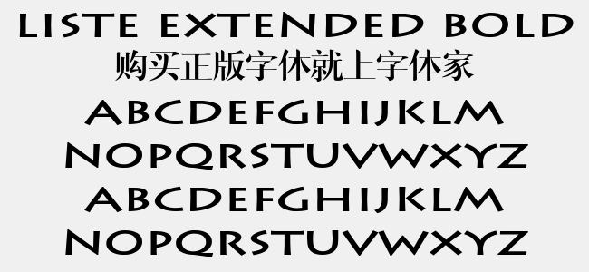 Liste Extended Bold免费字体下载 - 英文字体免费下载尽在字体家