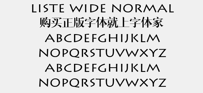 Liste Wide Normal免费字体下载 - 英文字体免费下载尽在字体家