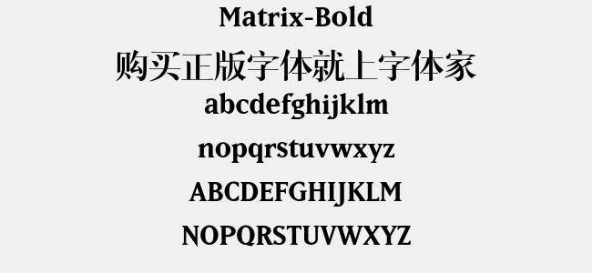 Matrix-Bold免费字体下载 - 英文字体免费下载尽在字体家