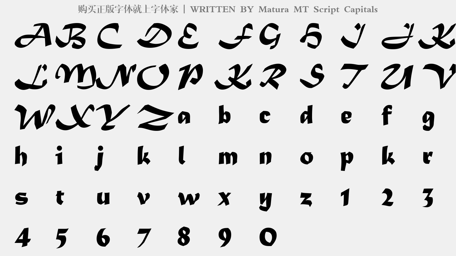 Matura MT Script Capitals免费字体下载 - 英文字体免费下载尽在字体家