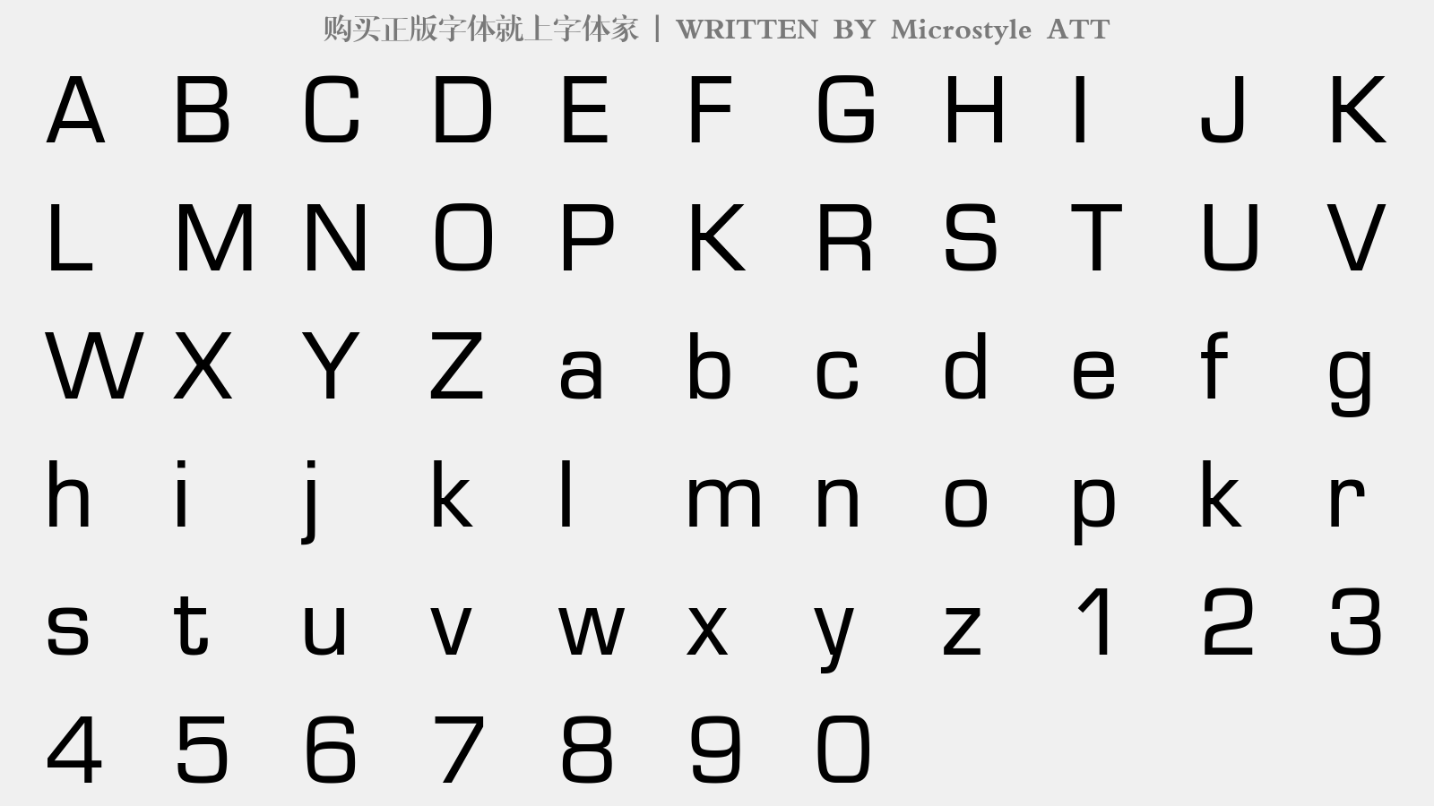 Microstyle ATT免费字体下载 - 英文字体免费下载尽在字体家