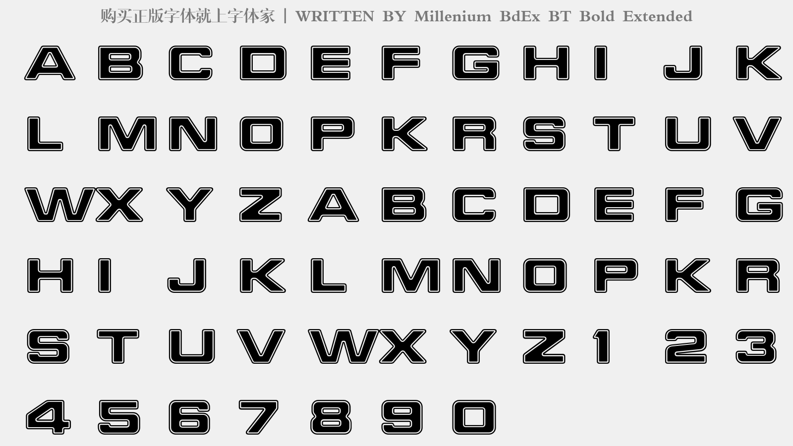 Millenium BdEx BT Bold Extended免费字体下载 - 英文字体免费下载尽在字体家