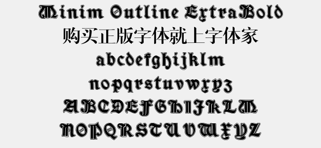 Minim Outline ExtraBold免费字体下载 - 英文字体免费下载尽在字体家