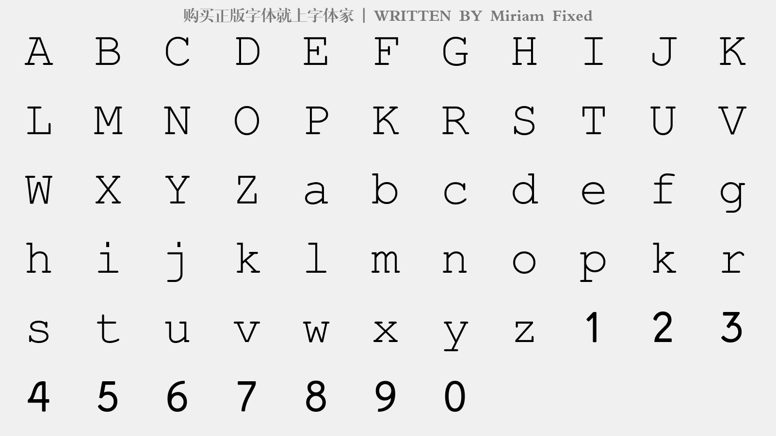Miriam Fixed免费字体下载 - 英文字体免费下载尽在字体家