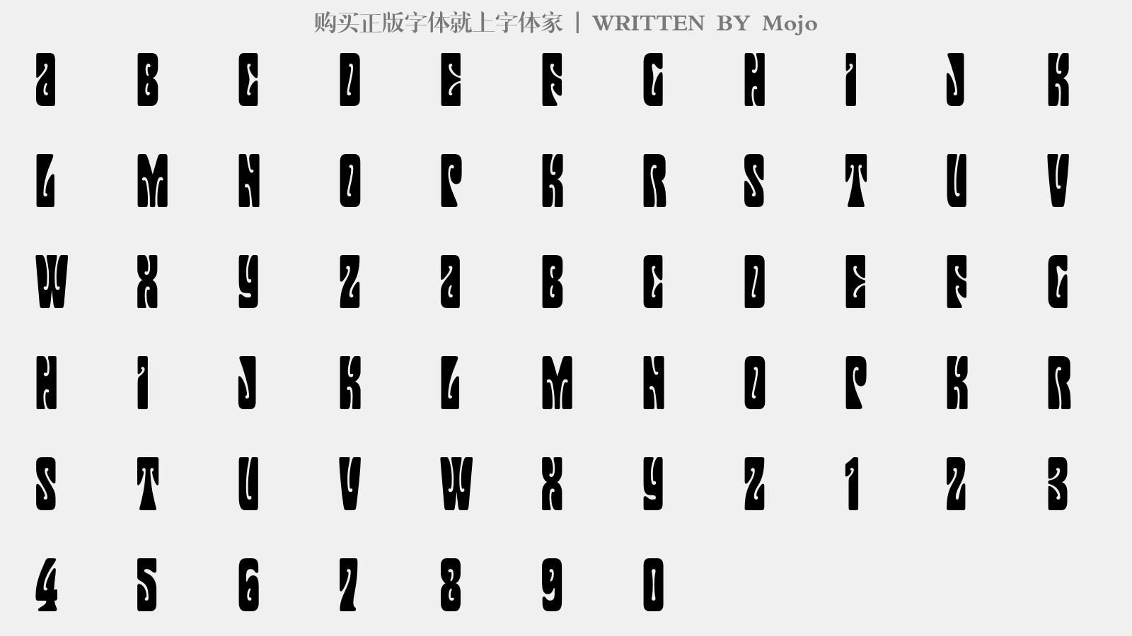 Mojo免费字体下载 - 英文字体免费下载尽在字体家