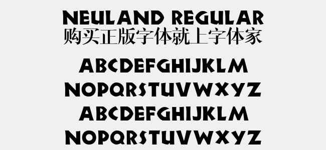 Neuland Regular免费字体下载 - 英文字体免费下载尽在字体家
