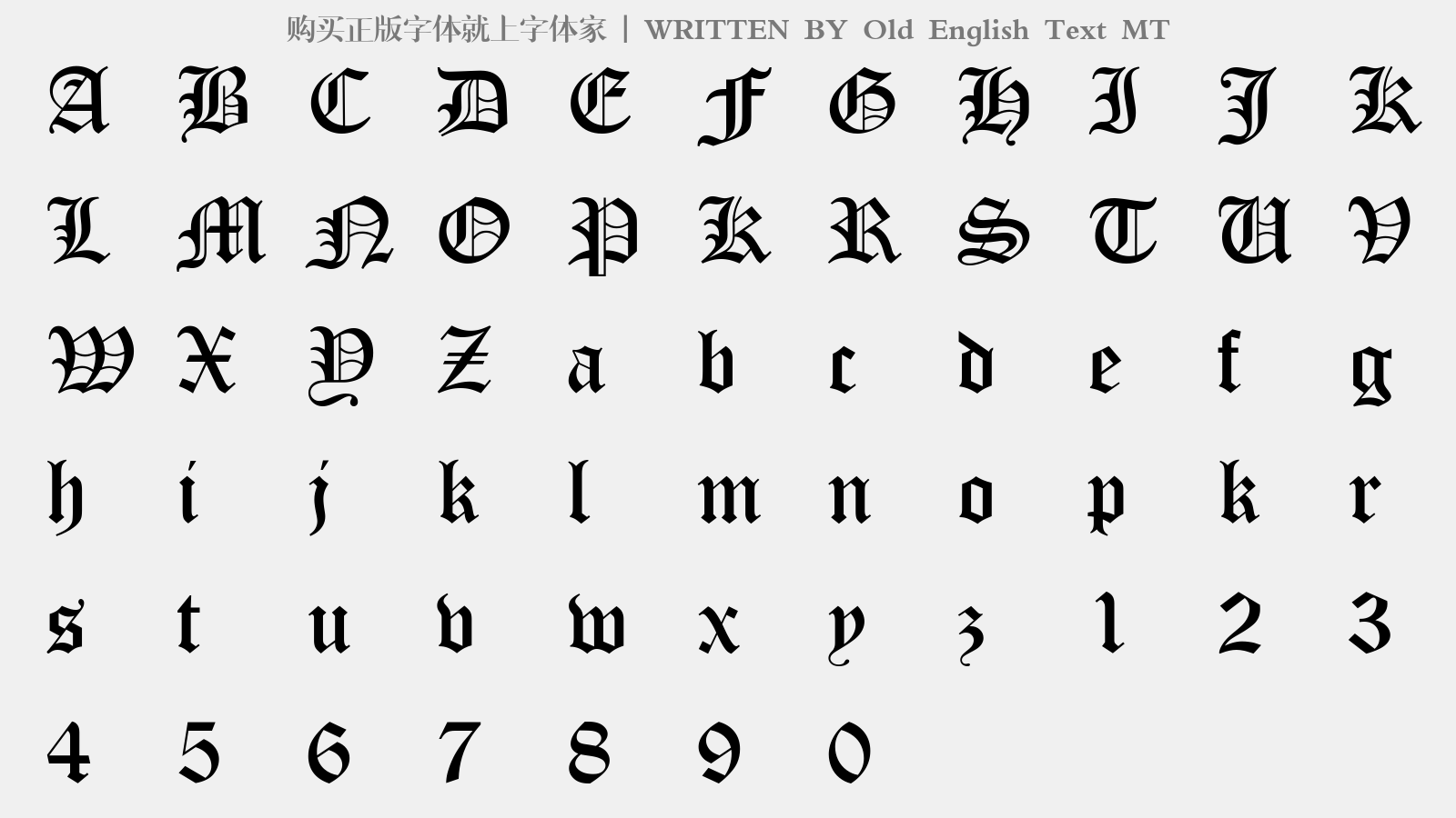 Old English Text MT免费字体下载 - 英文字体免费下载尽在字体家