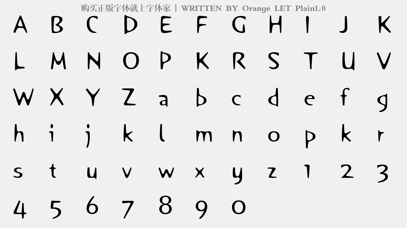 Orange LET Plain1.0免费字体下载 - 英文字体免费下载尽在字体家
