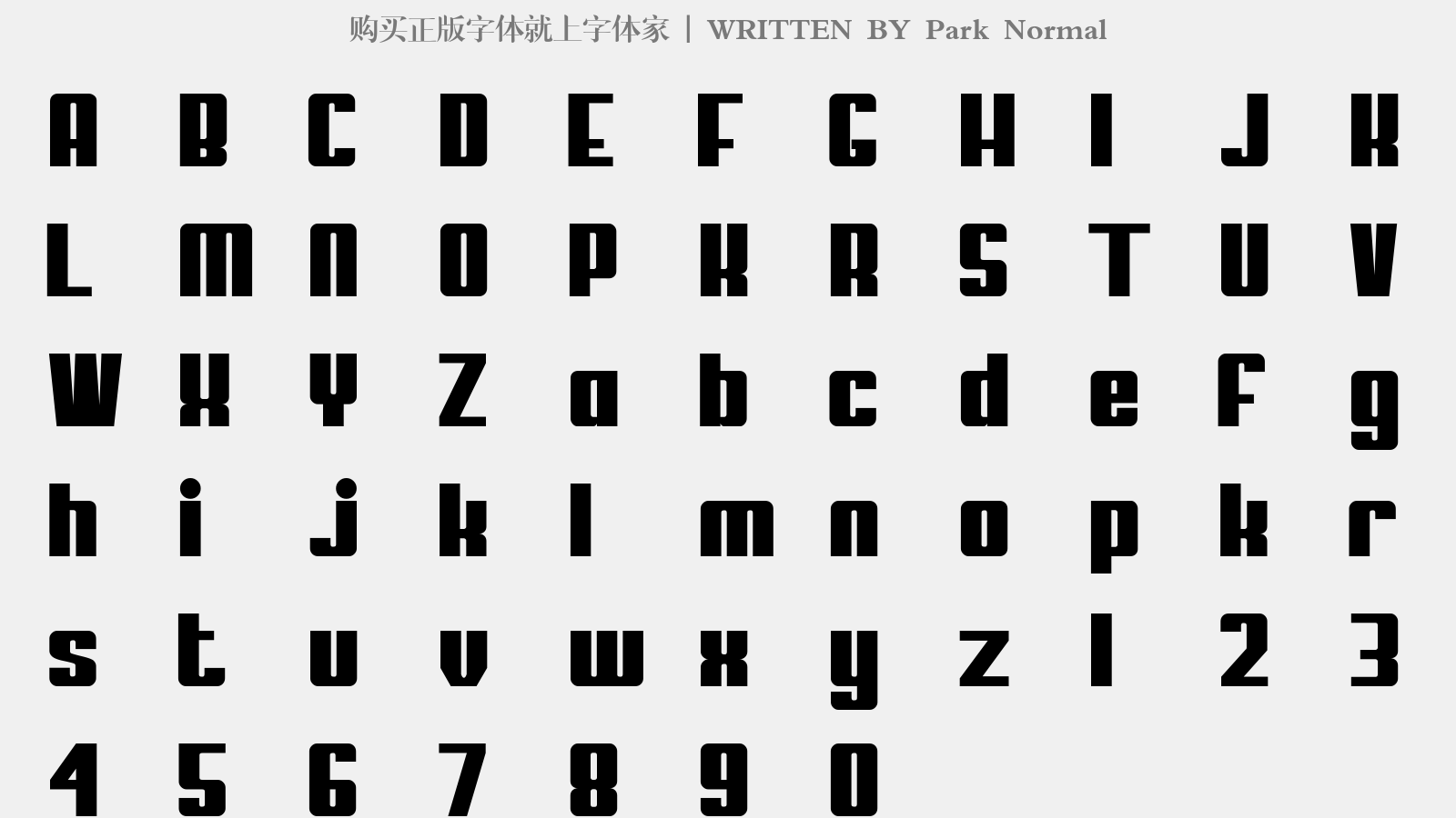 Park Normal免费字体下载 - 英文字体免费下载尽在字体家