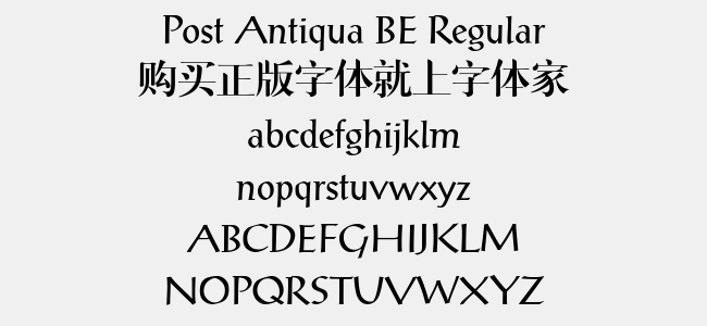 Post Antiqua BE Regular免费字体下载 - 英文字体免费下载尽在字体家