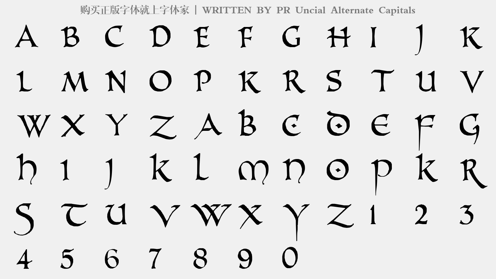 PR Uncial Alternate Capitals免费字体下载 - 英文字体免费下载尽在字体家