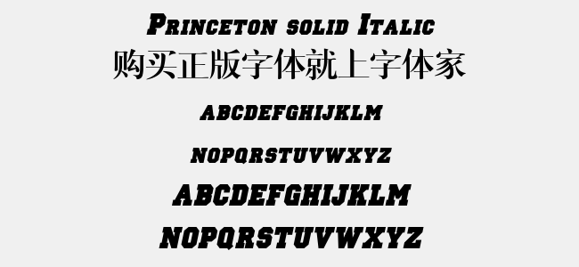 Princeton solid Italic免费字体下载 - 英文字体免费下载尽在字体家