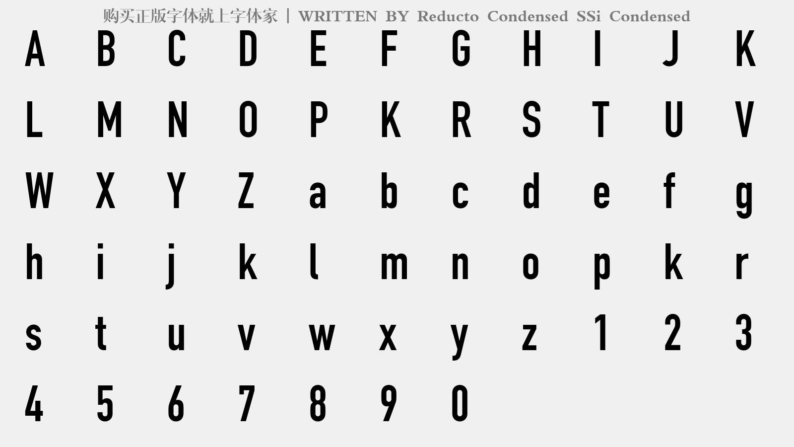 Reducto Condensed SSi Condensed免费字体下载 - 英文字体免费下载尽在字体家