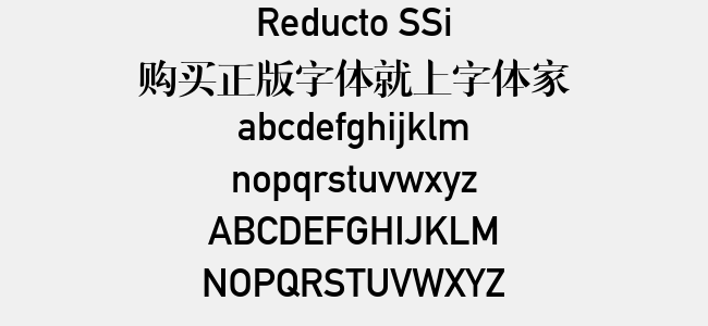 Reducto SSi免费字体下载 - 英文字体免费下载尽在字体家