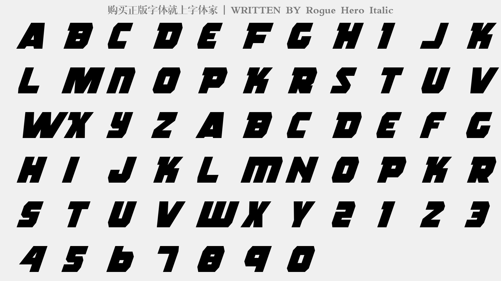 Rogue Hero Italic免费字体下载 - 英文字体免费下载尽在字体家