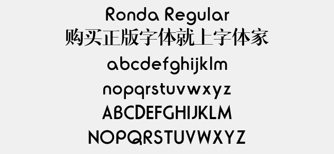 Ronda Regular免费字体下载 - 英文字体免费下载尽在字体家