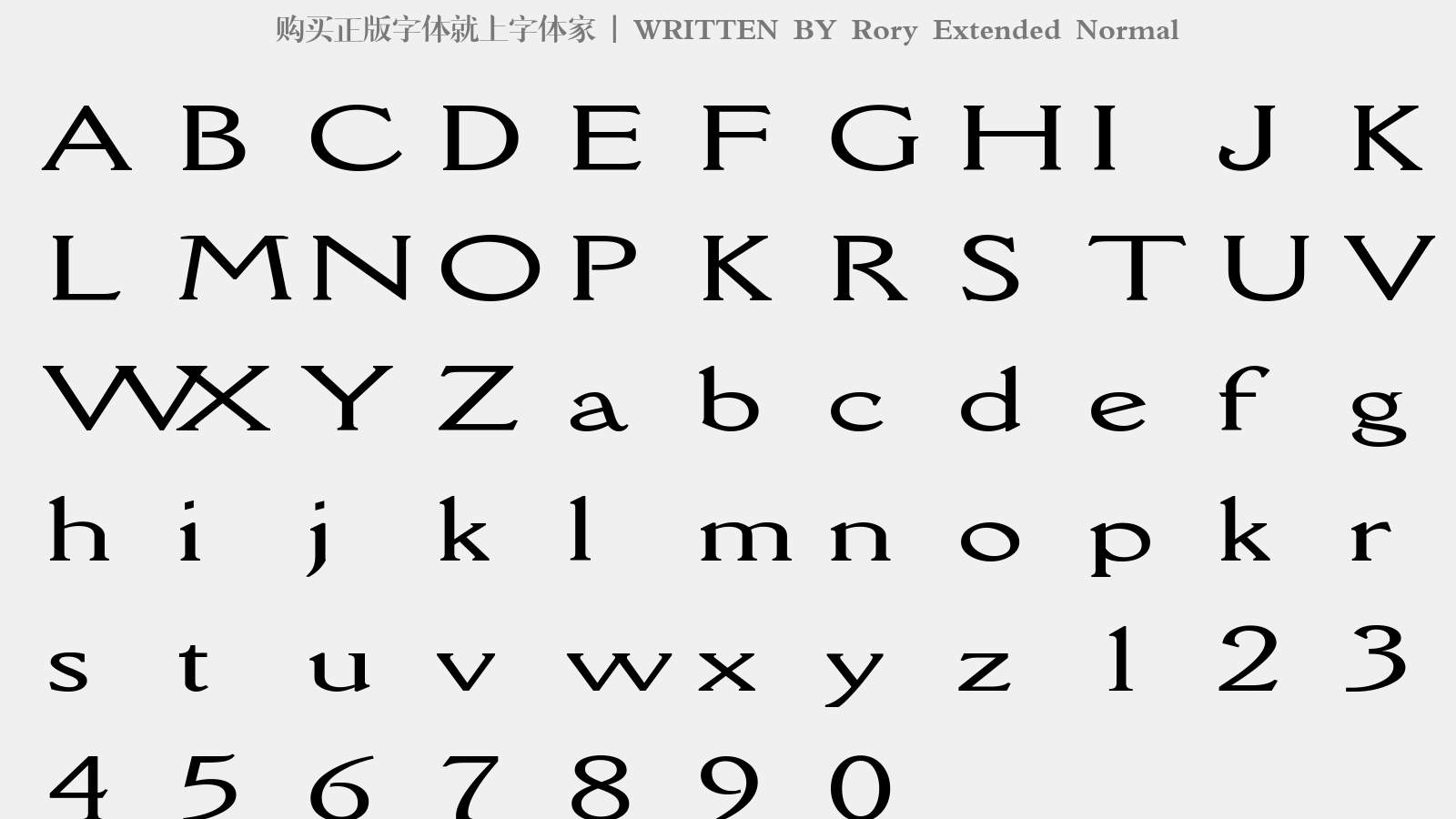 Rory Extended Normal免费字体下载 - 英文字体免费下载尽在字体家