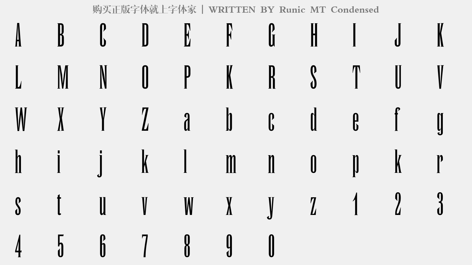 Runic MT Condensed免费字体下载 - 英文字体免费下载尽在字体家