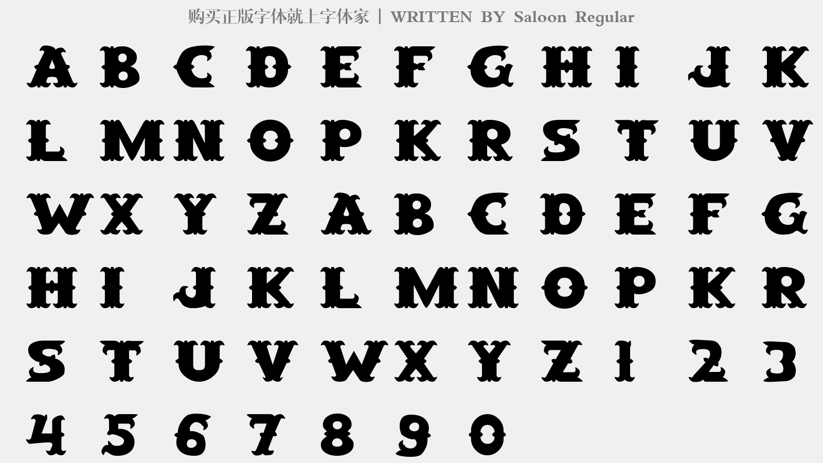 Saloon Regular免费字体下载 - 英文字体免费下载尽在字体家