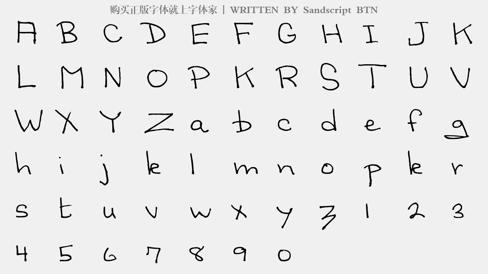 Sandscript BTN免费字体下载 - 英文字体免费下载尽在字体家