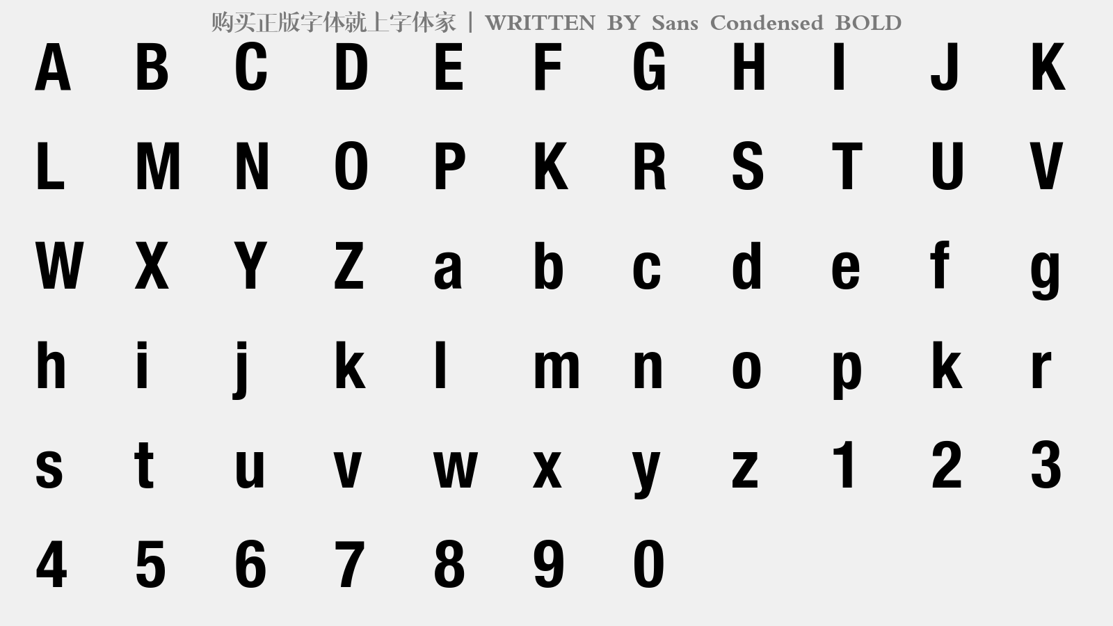Sans Condensed BOLD免费字体下载 - 英文字体免费下载尽在字体家