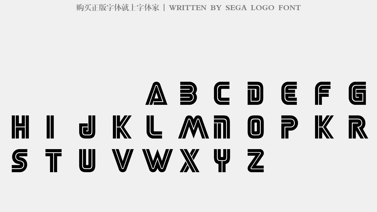 SEGA LOGO FONT免费字体下载 - 英文字体免费下载尽在字体家