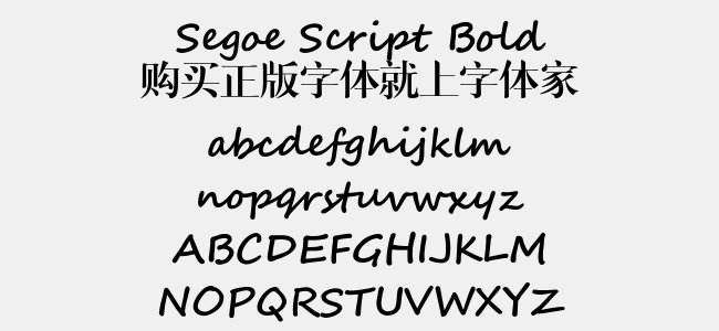 Segoe Script Bold免费字体下载 - 英文字体免费下载尽在字体家