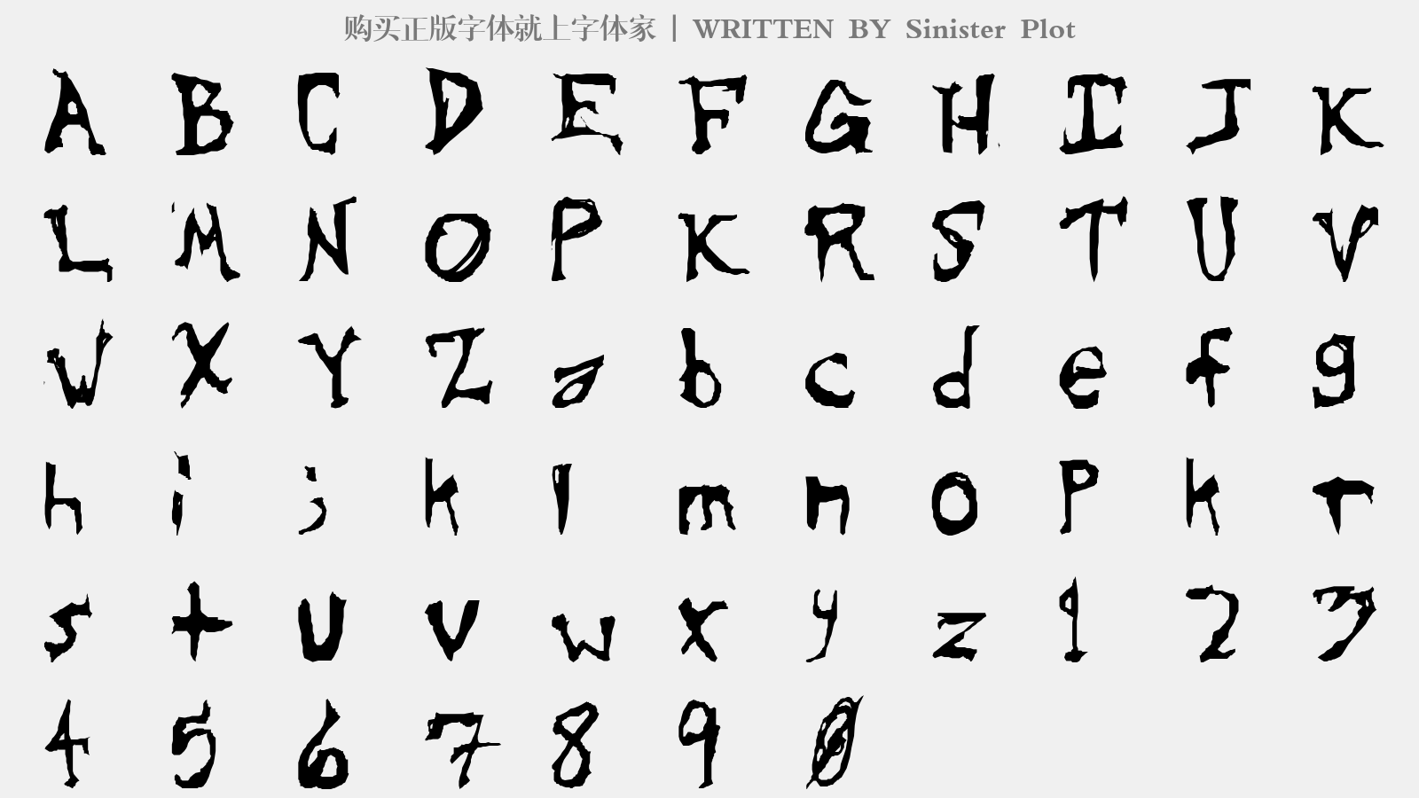 Sinister Plot免费字体下载 - 英文字体免费下载尽在字体家