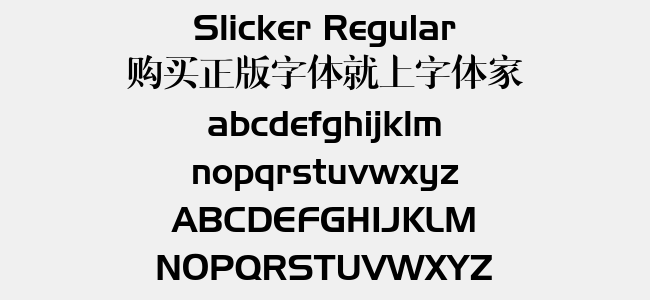 Slicker Regular免费字体下载 - 英文字体免费下载尽在字体家