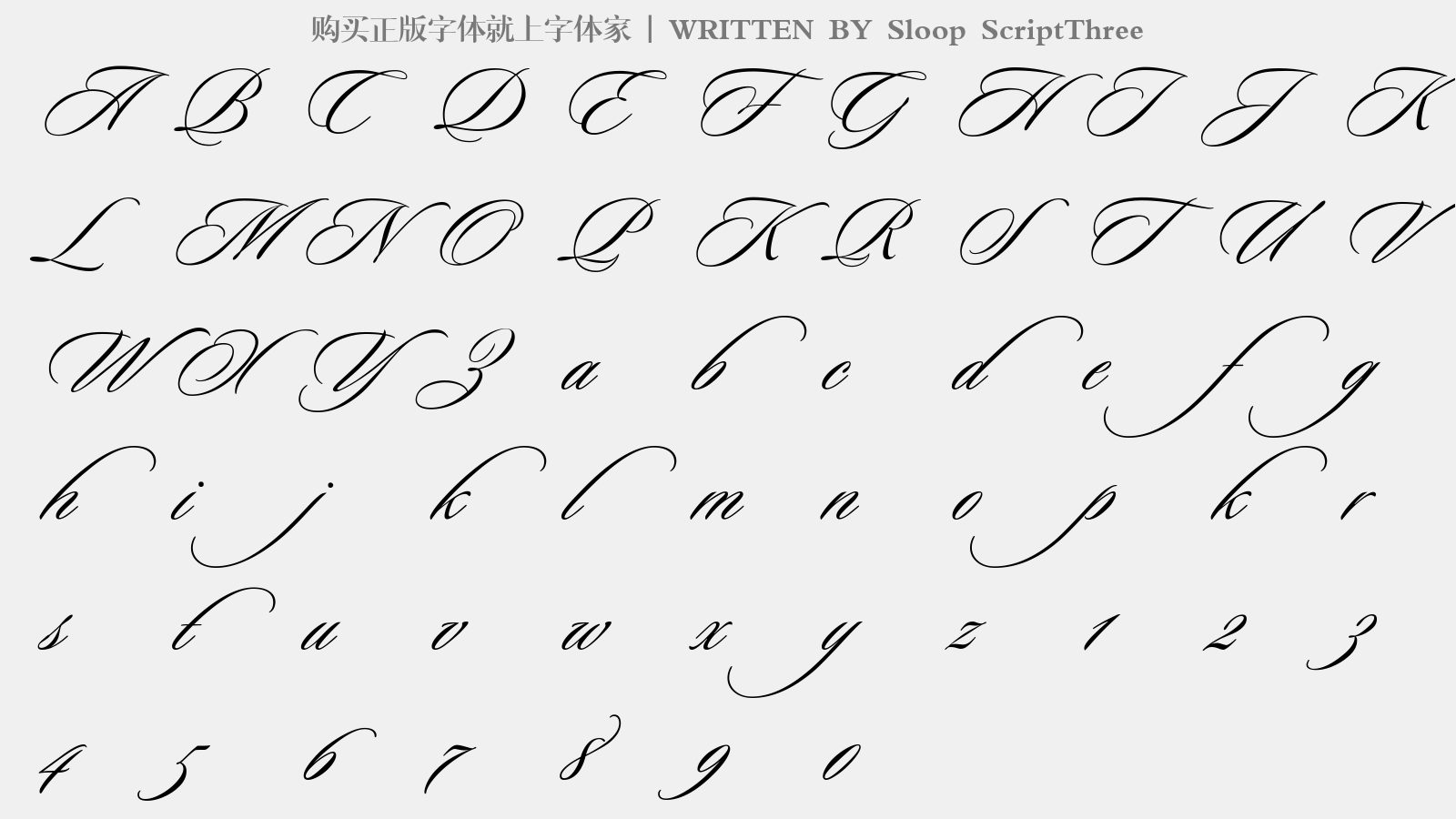 Sloop ScriptThree免费字体下载 - 英文字体免费下载尽在字体家