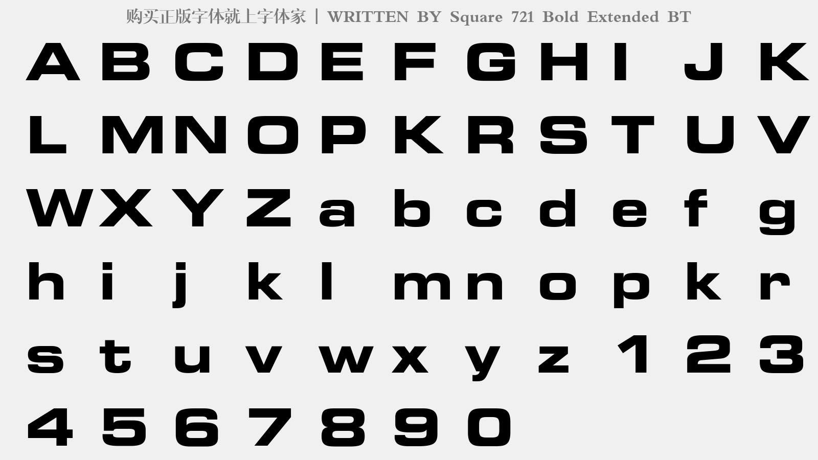 Square 721 Bold Extended BT免费字体下载 - 英文字体免费下载尽在字体家