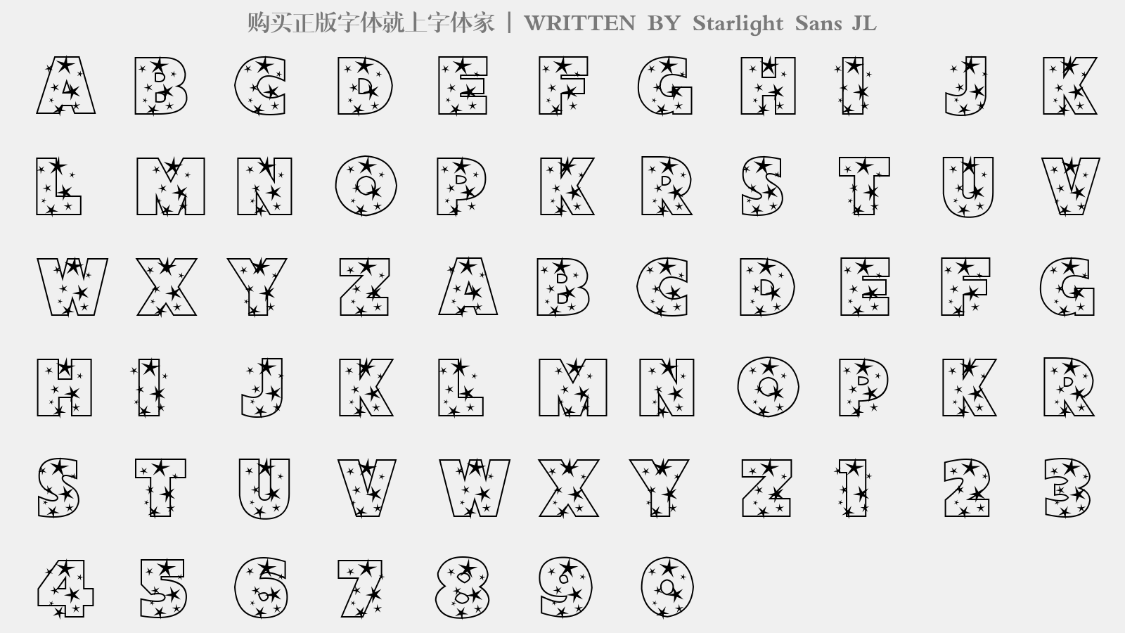 Starlight Sans JL免费字体下载 - 英文字体免费下载尽在字体家