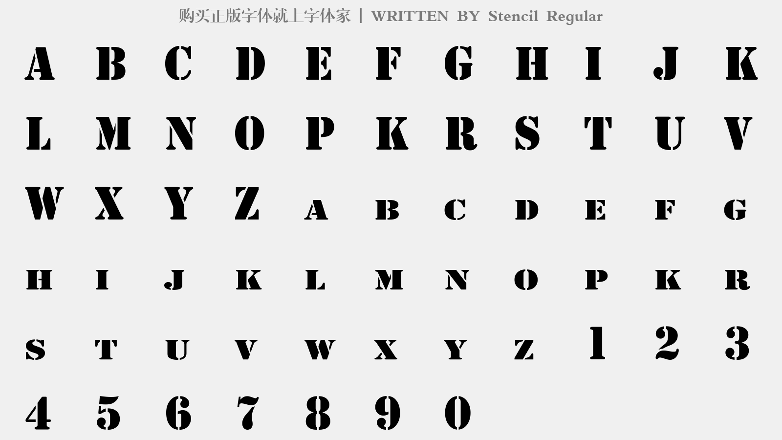 Stencil Regular免费字体下载 - 英文字体免费下载尽在字体家