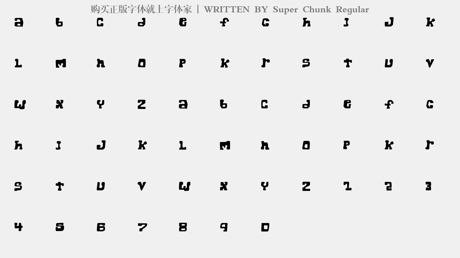 Super Chunk Regular免费字体下载 - 英文字体免费下载尽在字体家