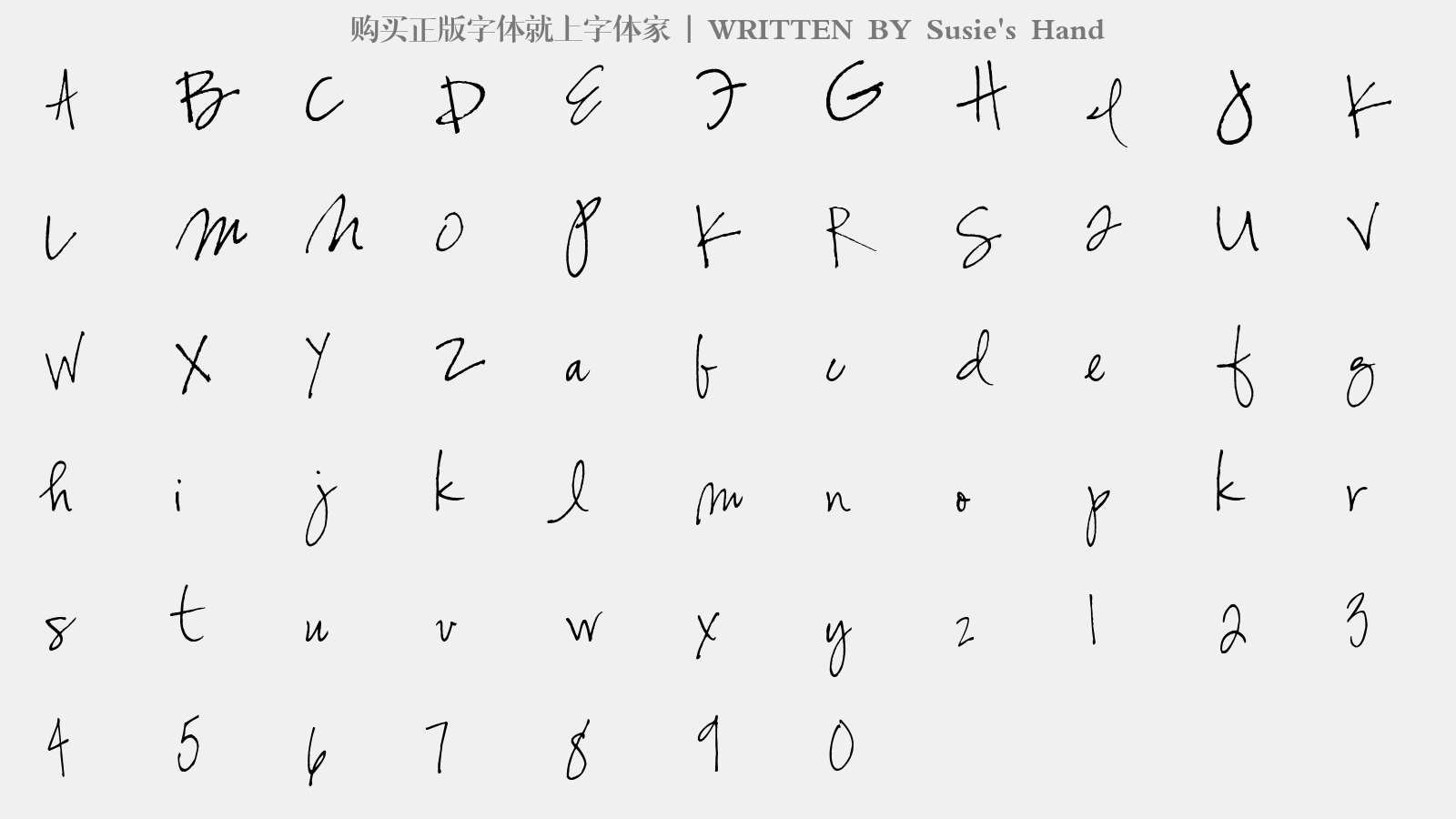 Susie\'s Hand免费字体下载 - 英文字体免费下载尽在字体家