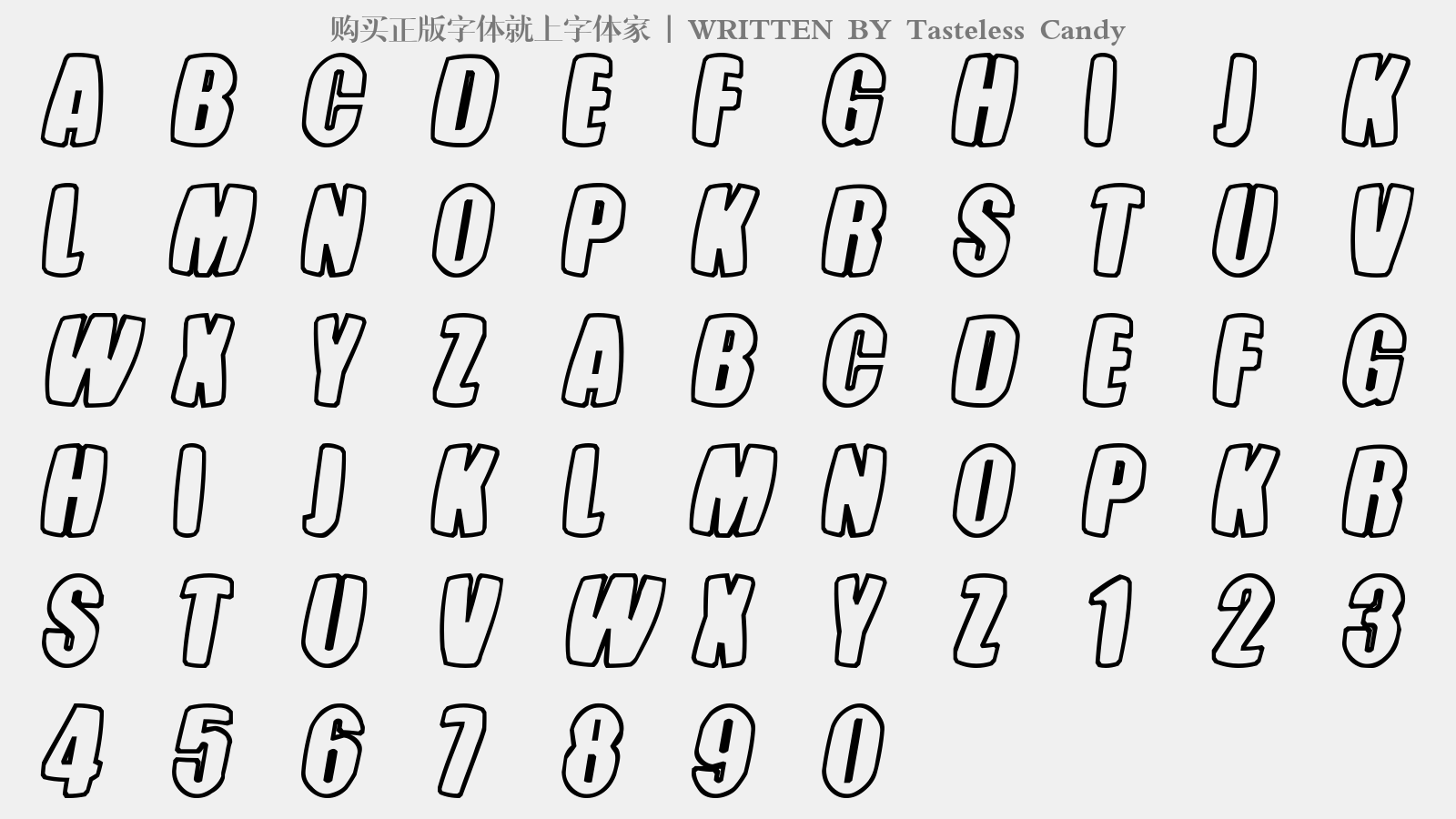 Tasteless Candy免费字体下载 - 英文字体免费下载尽在字体家