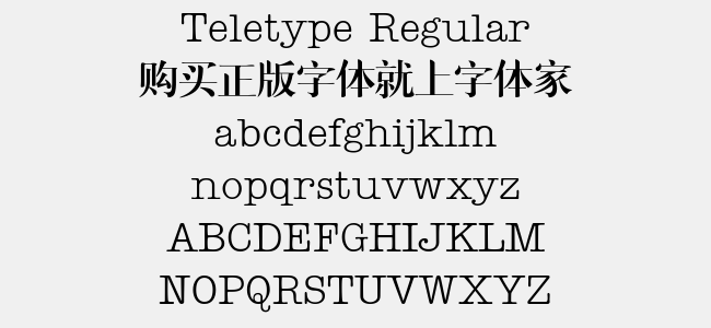 Teletype Regular免费字体下载 - 英文字体免费下载尽在字体家