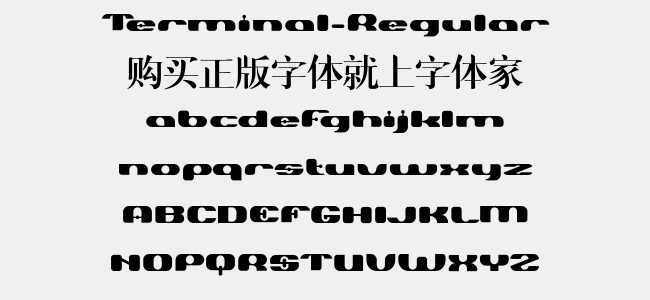 Terminal-Regular免费字体下载 - 英文字体免费下载尽在字体家