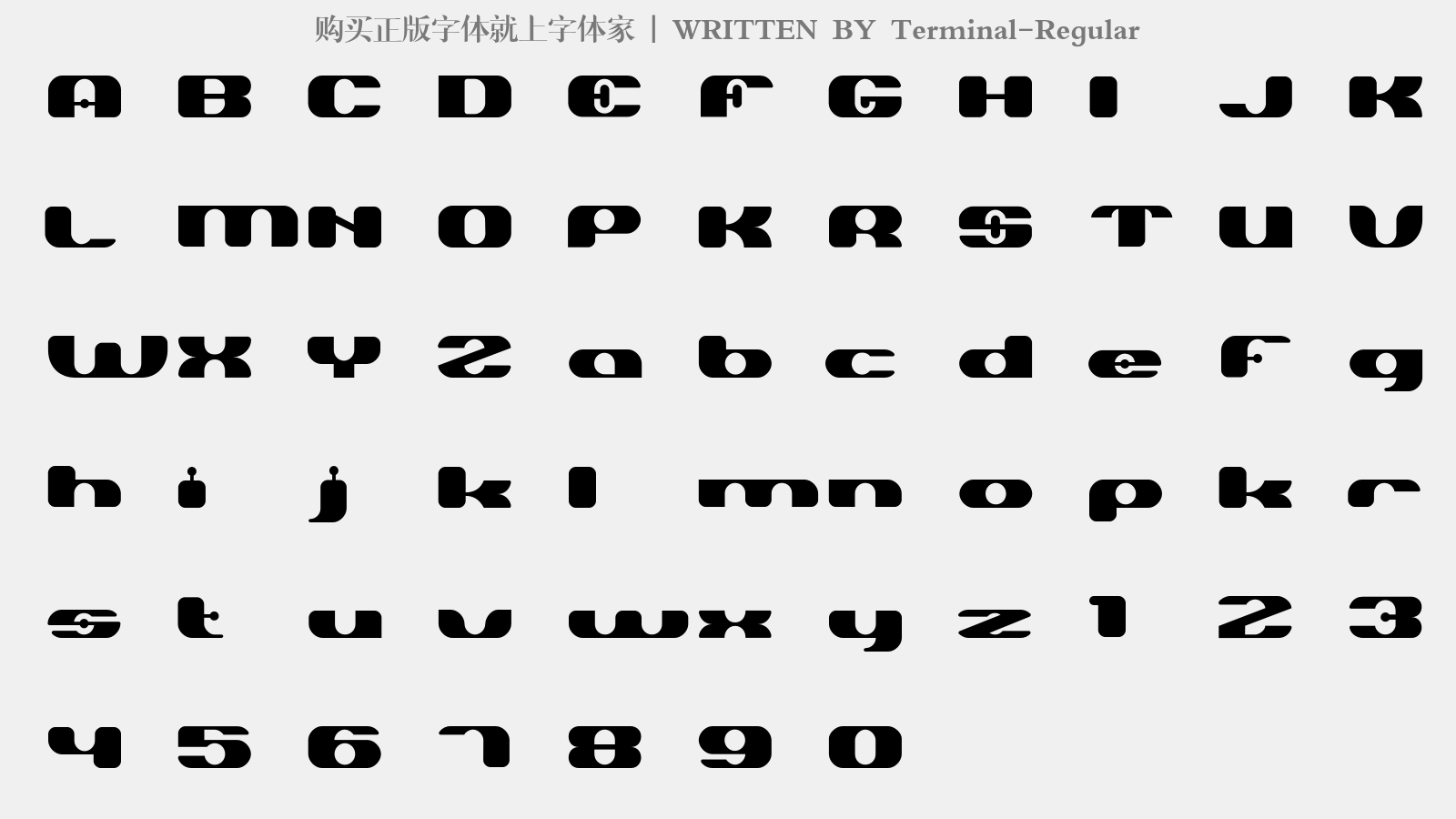 Terminal-Regular免费字体下载 - 英文字体免费下载尽在字体家
