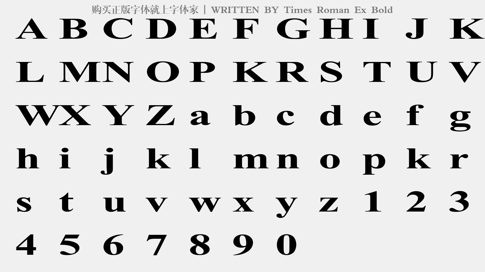 Times Roman Ex Bold免费字体下载 - 英文字体免费下载尽在字体家