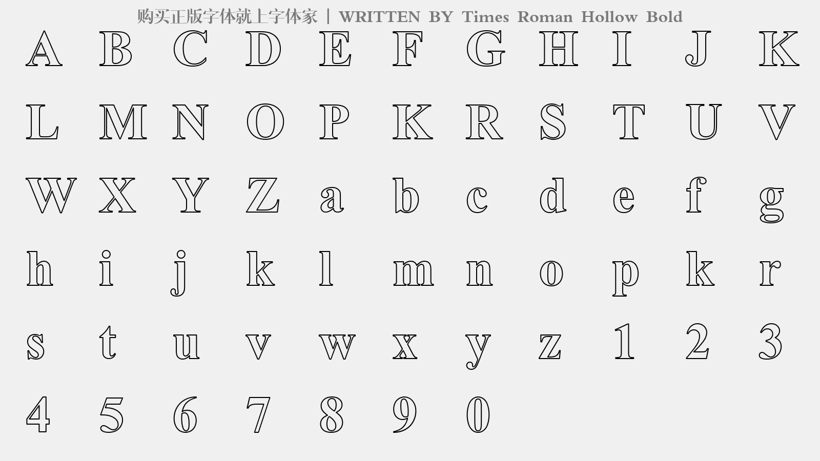 Times Roman Hollow Bold免费字体下载 - 英文字体免费下载尽在字体家