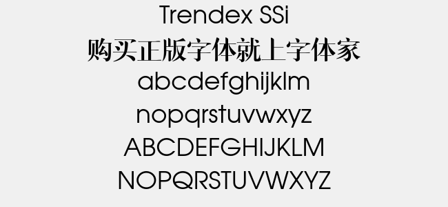 Trendex SSi免费字体下载 - 英文字体免费下载尽在字体家