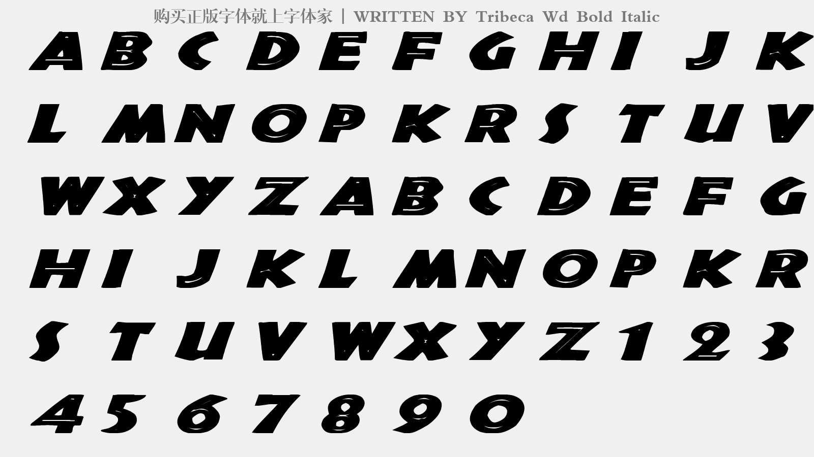 Tribeca Wd Bold Italic免费字体下载 - 英文字体免费下载尽在字体家