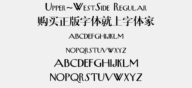 Upper-WestSide Regular免费字体下载 - 英文字体免费下载尽在字体家