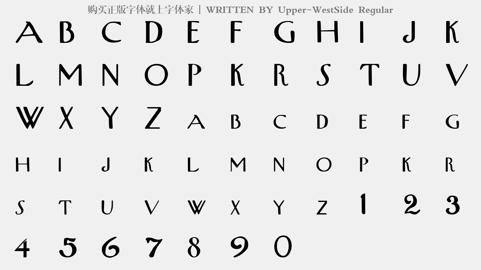 Upper-WestSide Regular免费字体下载 - 英文字体免费下载尽在字体家