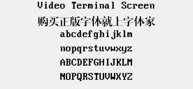 Video Terminal Screen免费字体下载 - 英文字体免费下载尽在字体家