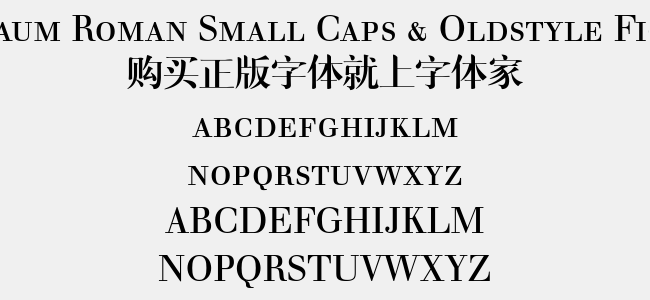 Walbaum Roman Small Caps & Oldstyle Figures免费字体下载 - 英文字体免费下载尽在字体家